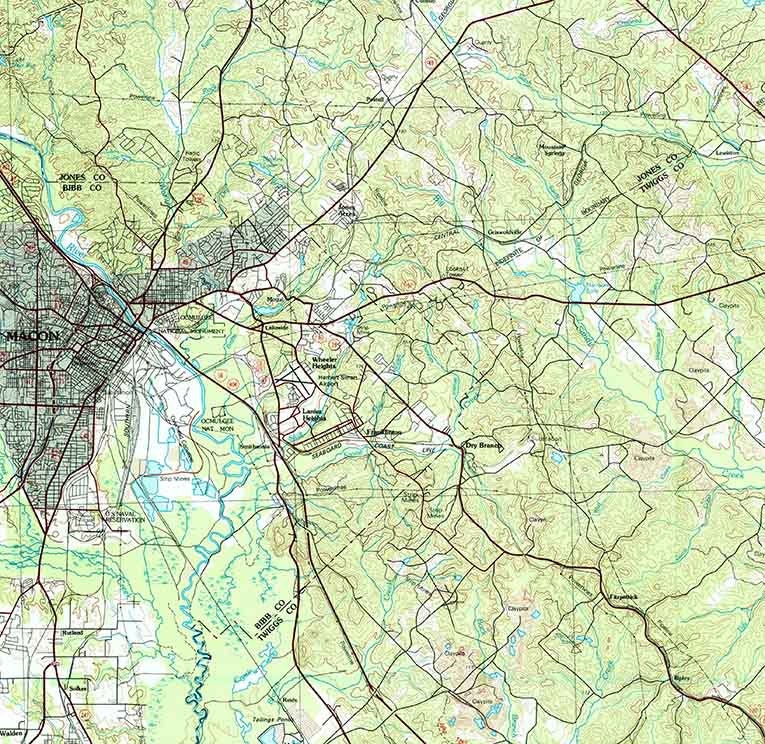 1978 Topo Map of Macon Georgia Quadrangle - Etsy