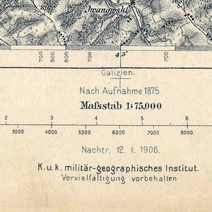 1906 Map of the Stary Sambor Region Galicia Austria Hungary - Etsy
