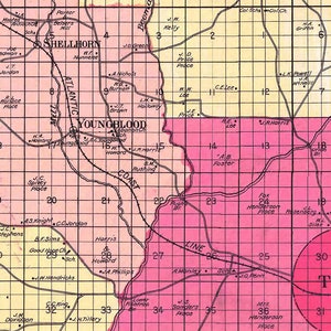 1908 Map of Pike County Alabama - Etsy