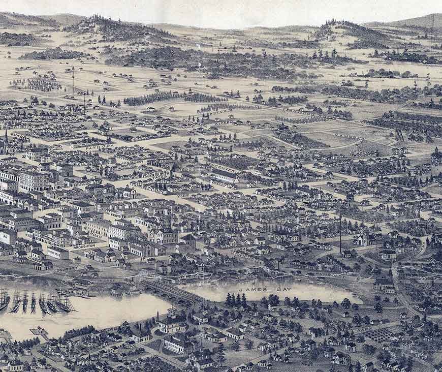 1889 Panoramic Map of Victoria British Columbia Canada - Etsy