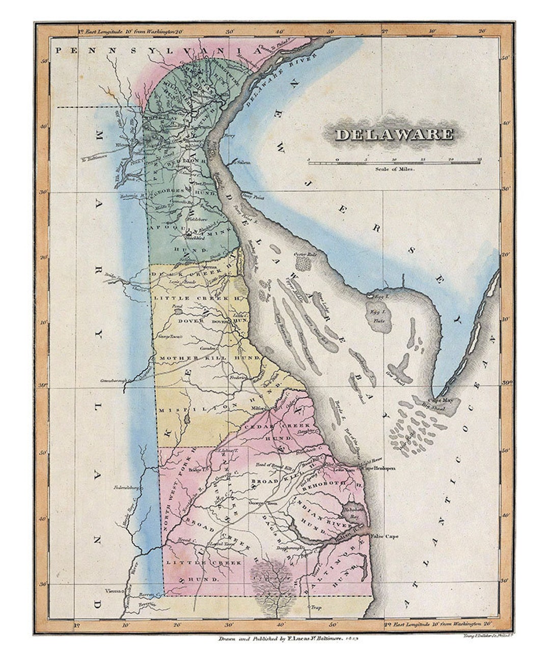 Delaware map 1638
