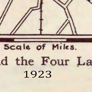 1923 Map of Madison and the Four Lakes Region Wisconsin - Etsy