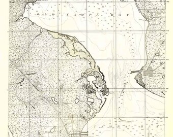 Old Tampa Bay Map - Etsy