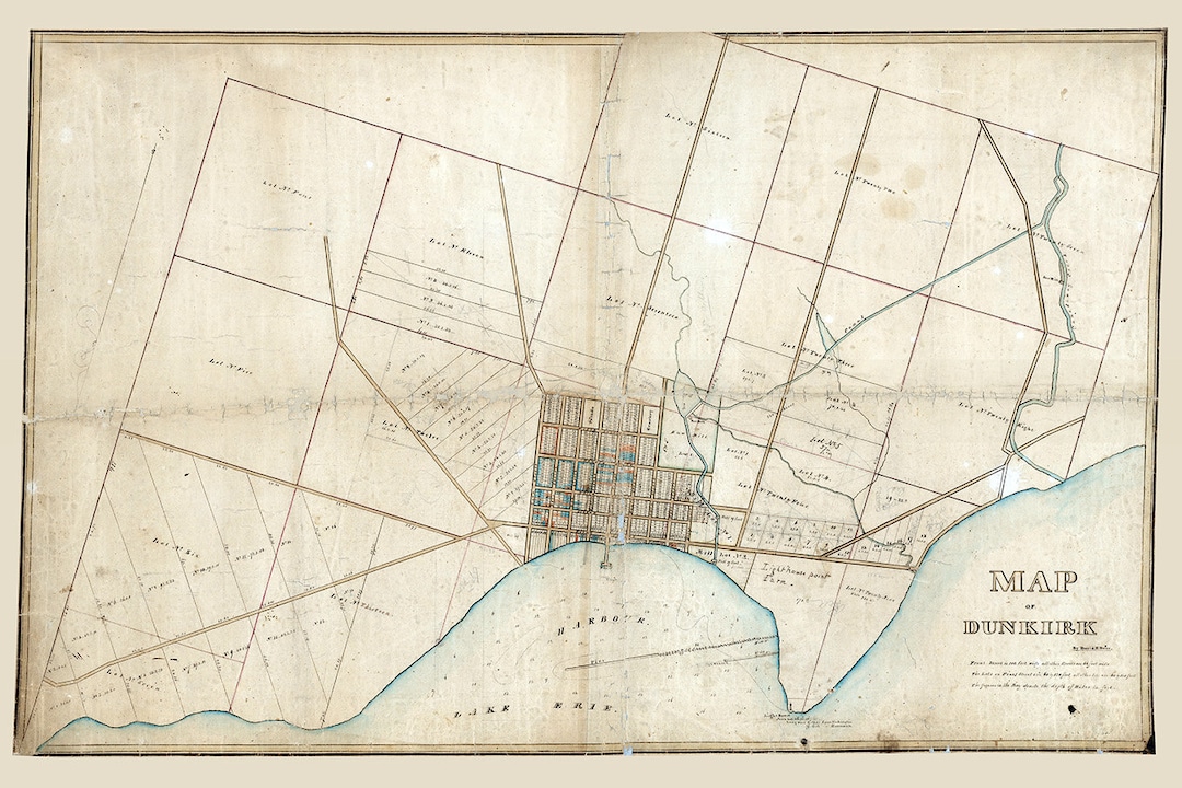 1836 Map of Dunkirk New York - Etsy