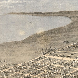 1867 Panoramic Map of Fond Du Lac Wisconsin - Etsy