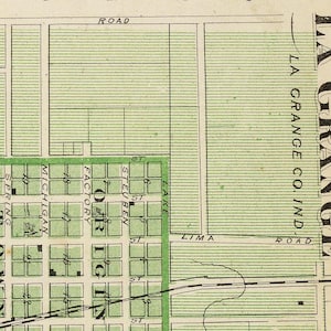 1876 Map of Lagrange County Indiana - Etsy