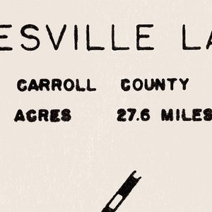 1960 Map of Leesville Lake Carroll County Ohio Camp Muskingum - Etsy