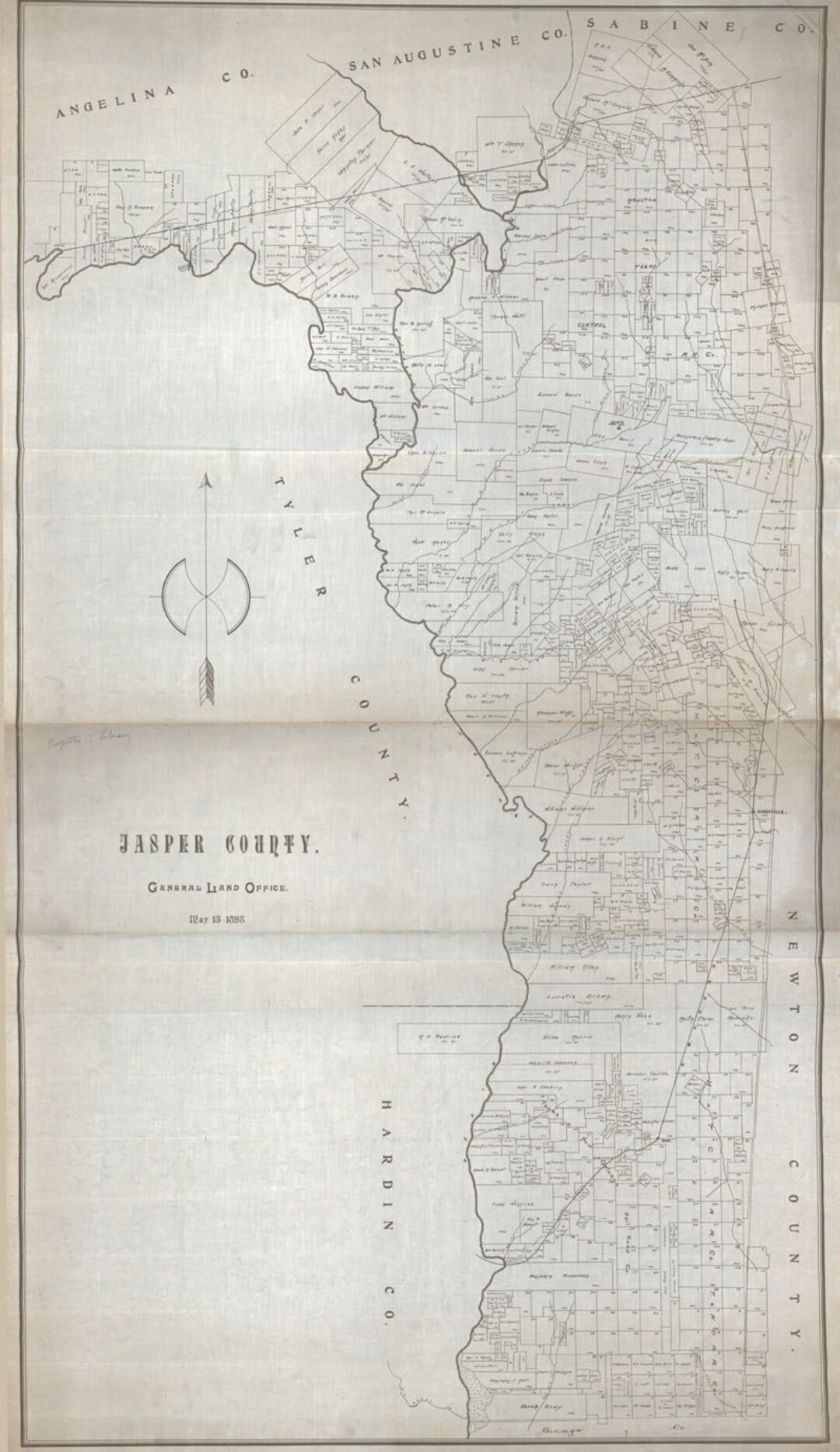 1898 Map of Jasper County Texas - Etsy