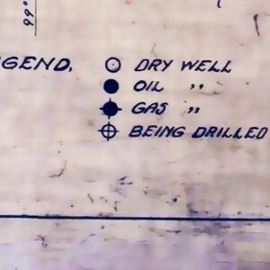 1913 Map of Moran Oil Well Field Texas Shackleford and Callahan County ...