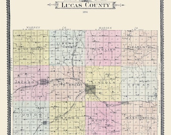 Lucas Ia Map - Etsy