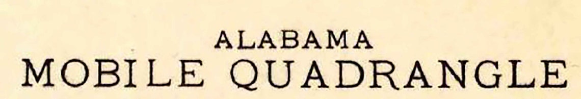 1940 Topo Map of Mobile Alabama Quadrangle | Etsy