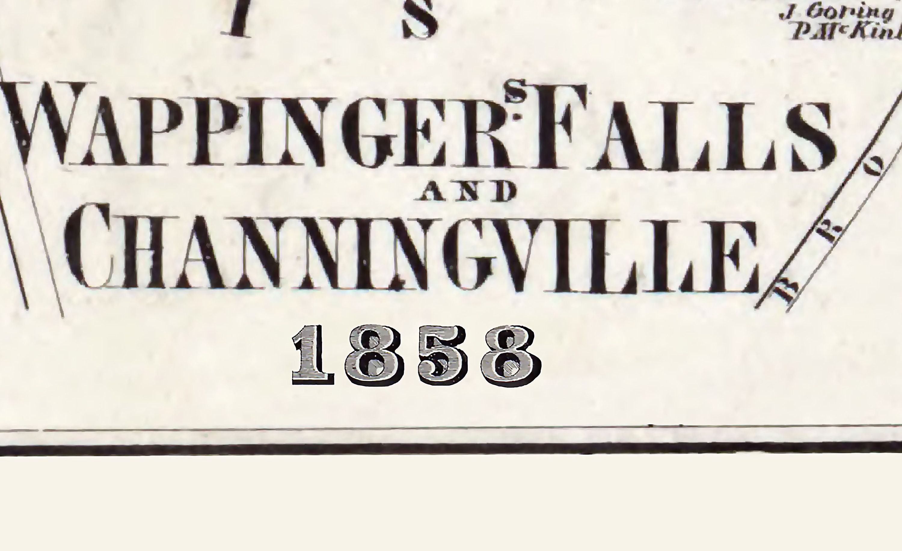 1858 Town Map of Wappinger Falls and Channingville New York - Etsy ...
