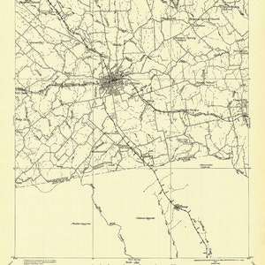 1930 Map of Brenham Texas - Etsy