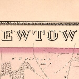 1875 Map of Newtown Township Delaware County Pennsylvania - Etsy