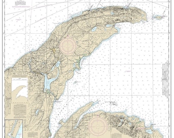 1895 Nautical Map of Lake Superior | Etsy
