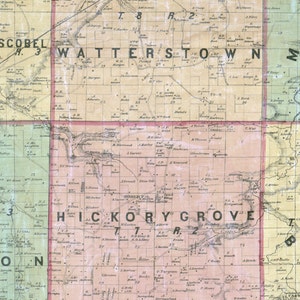 1868 Map of Grant County Wisconsin Platteville - Etsy