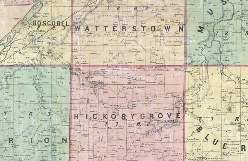 1868 Map of Grant County Wisconsin Platteville - Etsy Israel