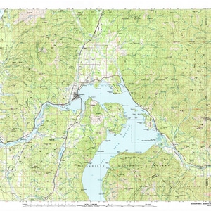 1984 Topo Map of Sandpoint Idaho Montana Lake Pend Oreille - Etsy