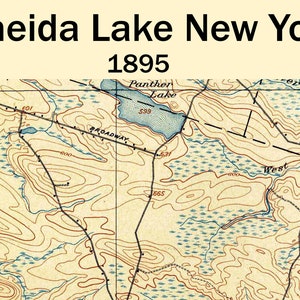 1895 Map of Oneida Lake New York - Etsy
