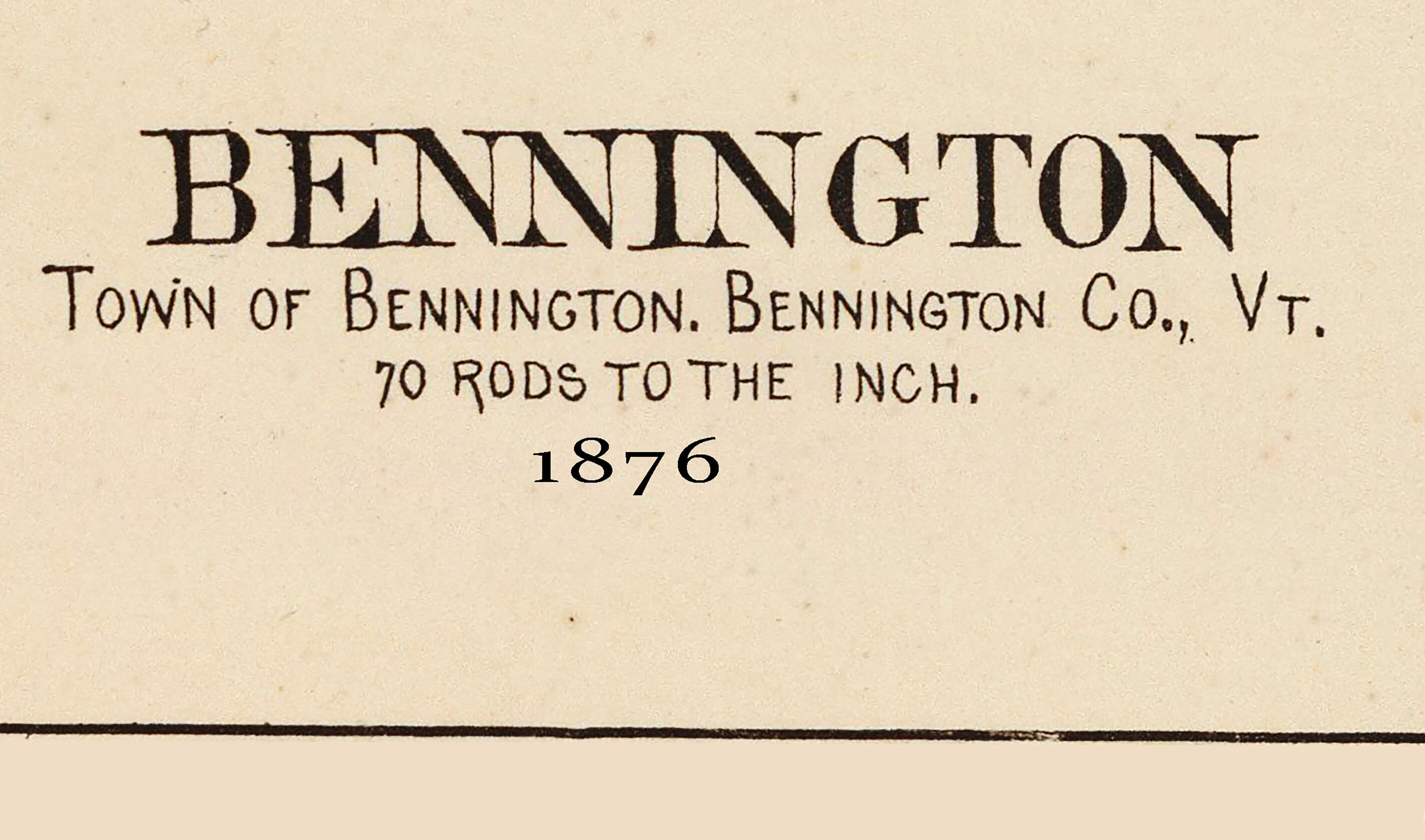 1876 Town Map of Bennington Vermont - Etsy