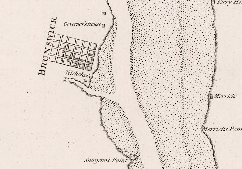 1776 Nautical Chart of Cape Fear River to Brunswick Georgia - Etsy