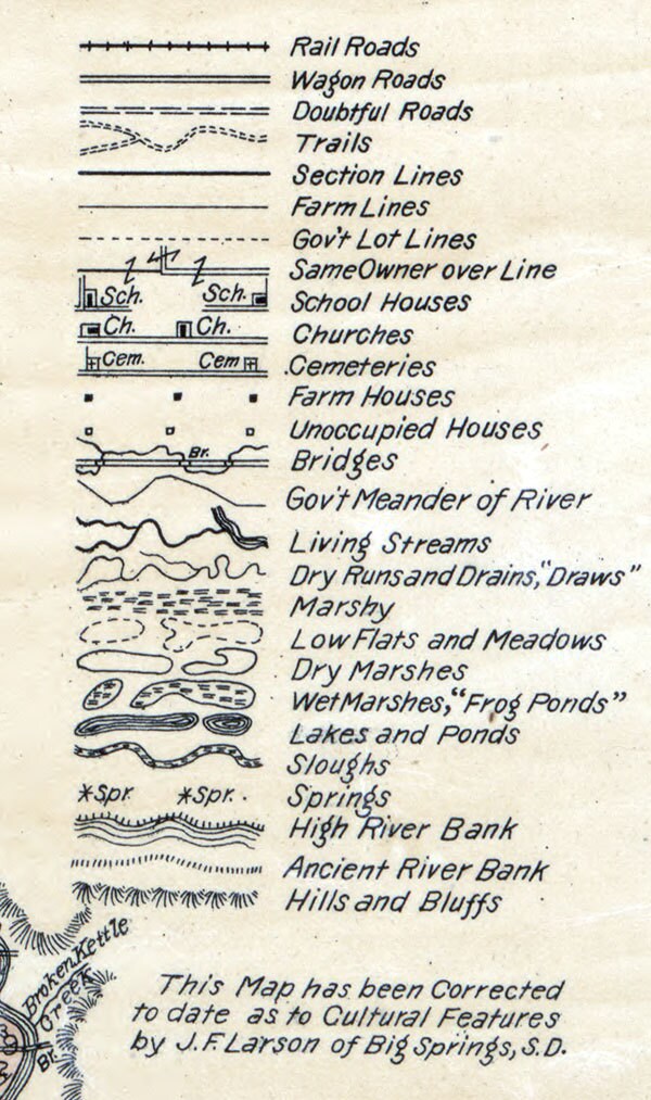 1892 Map of Union County South Dakota Big Sioux - Etsy