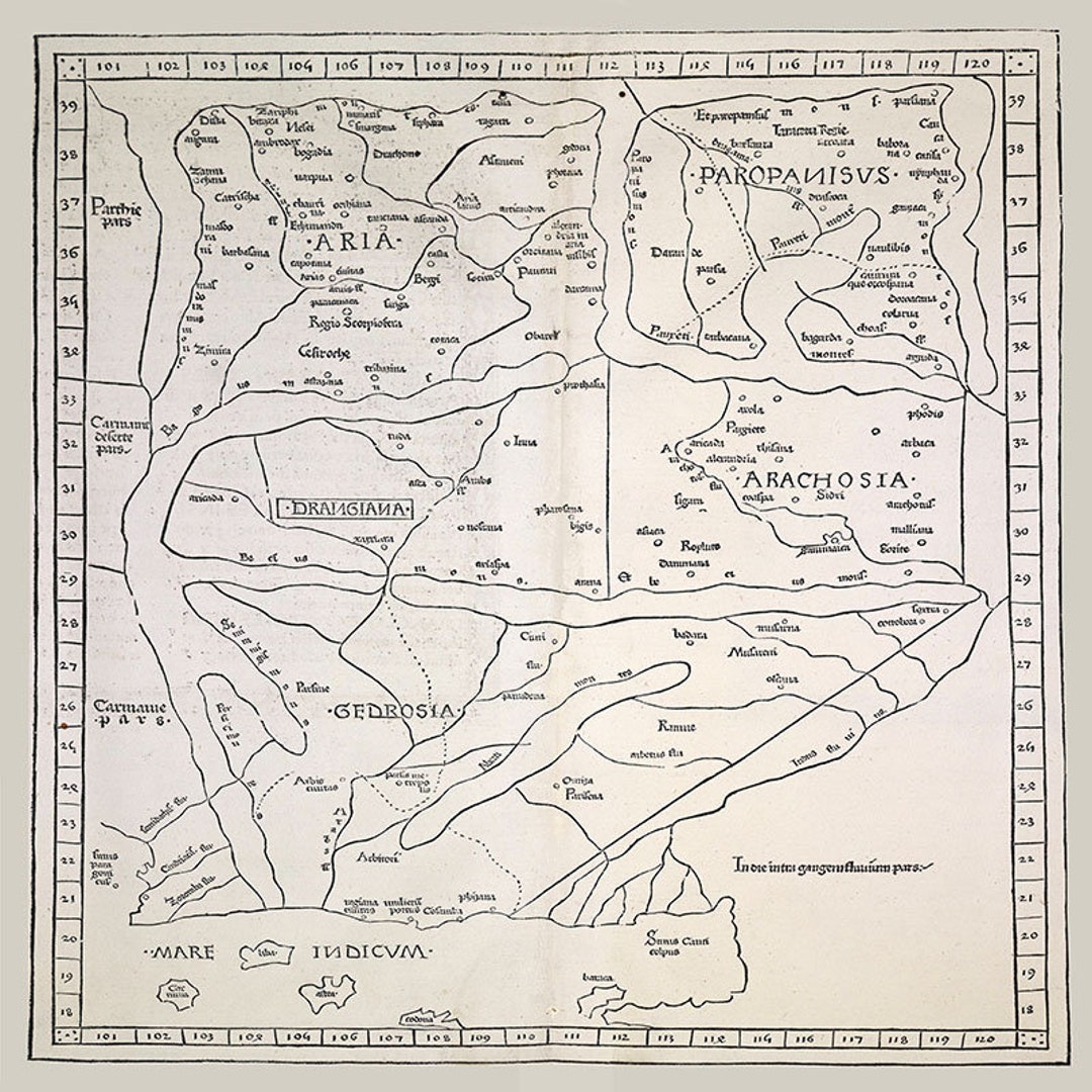 1482 Map of Afghanistan and Pakistan - Etsy
