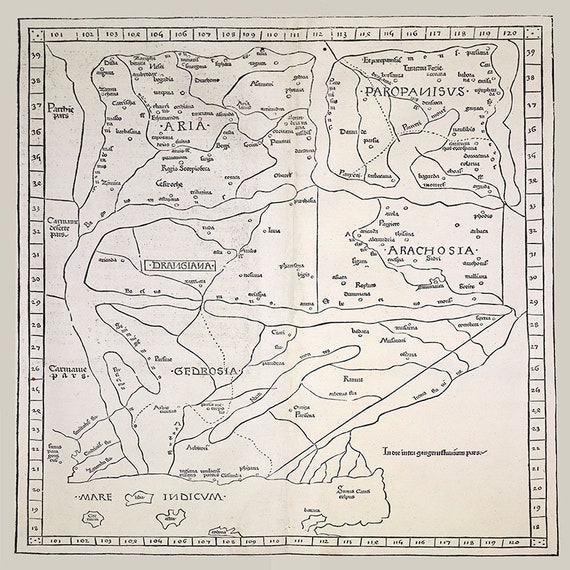 1482 Map of Afghanistan and Pakistan - Etsy