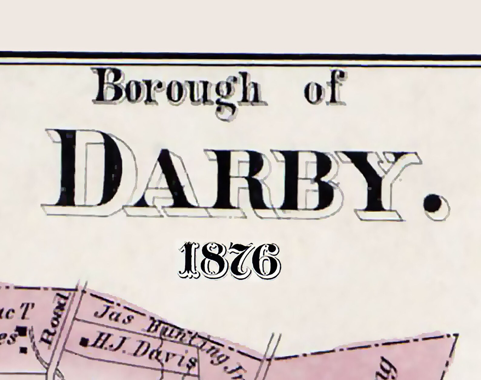 1876 Town Map of Darby Delaware County Pennsylvania - Etsy