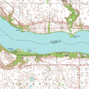 1971 Map of Big Stone Lake Minnesota South Dakota - Etsy