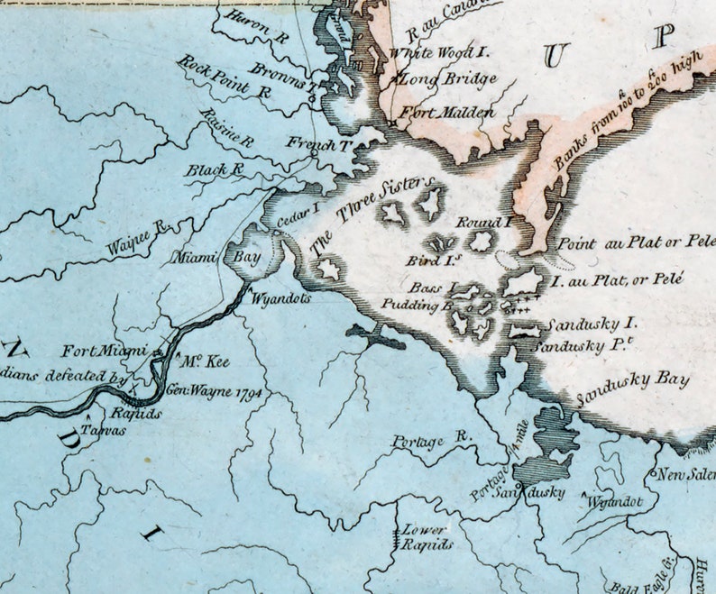 1814 Map of the State of Ohio - Etsy