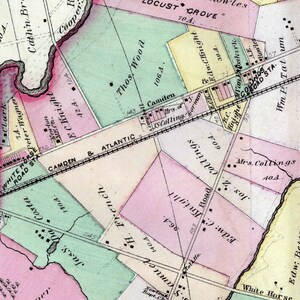 1877 Map of Haddon Camden County New Jersey - Etsy