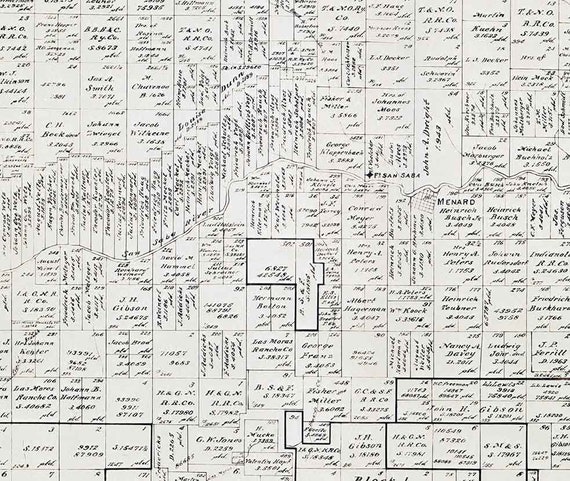 Mapa Del Condado De Menard, Texas