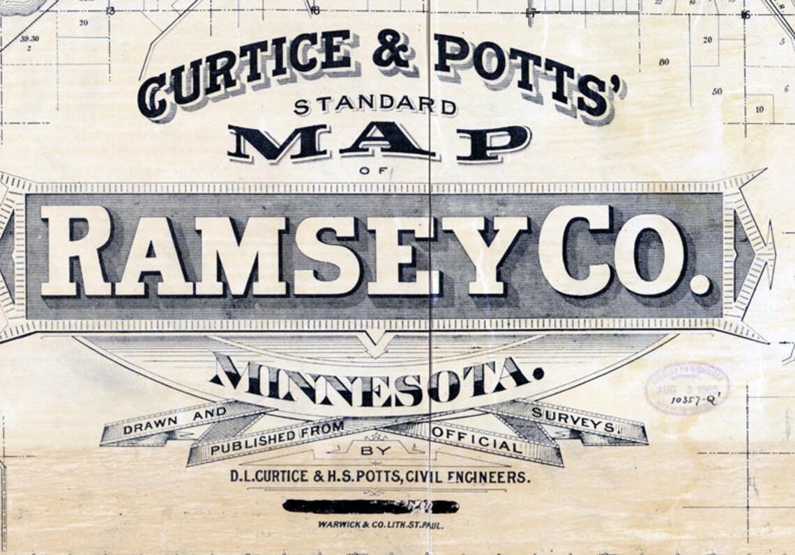 1885 Farm Line Map of Ramsey County Minnesota St Paul | Etsy