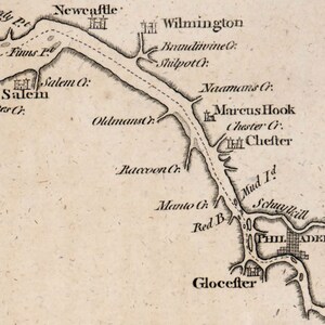 1776 Chart Map of the Delaware Bay and River Philadelphia - Etsy