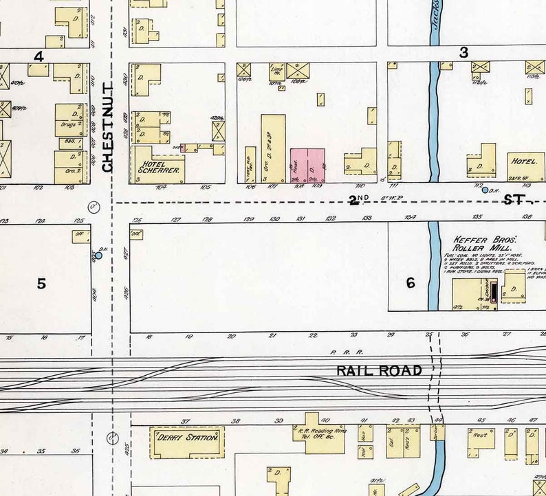 1891 Town Map of Derry Westmoreland County Pennsylvania - Etsy