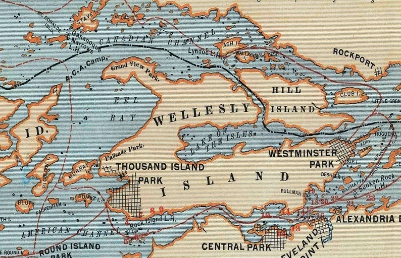 1861 Map of Thousand Islands of the St Lawrence New York Ontario - Etsy
