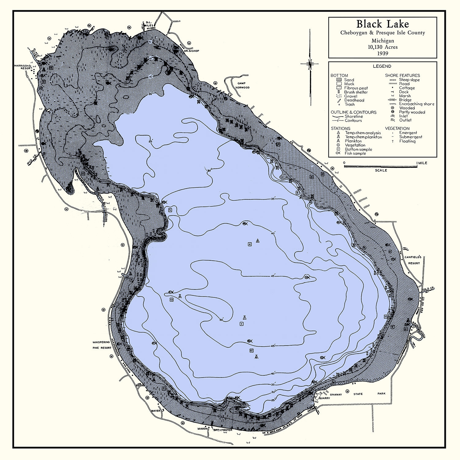 Black Lake Michigan Map Black Lake Topographic Map, Elevation, Terrain