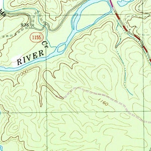 1990 Map of Lake Adger North Carolina - Etsy