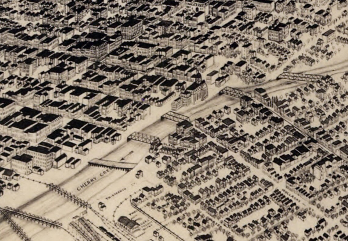 1881 Panoramic Map of Denver Colorado - Etsy