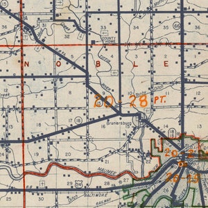 1940 Map of Defiance County Ohio - Etsy