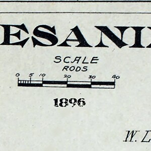 1896 Map of Chesaning Saginaw County Michigan - Etsy