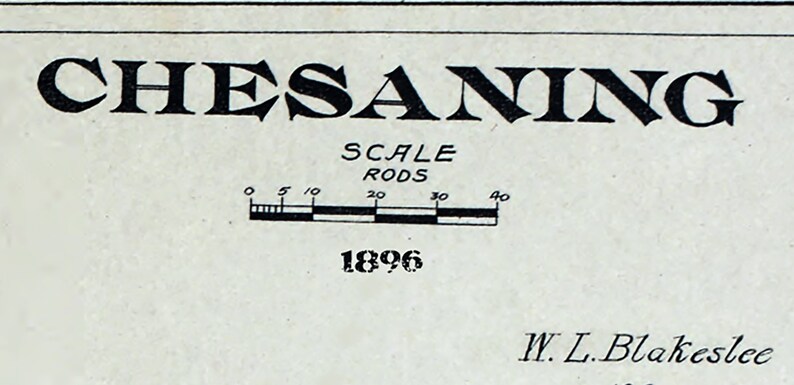 1896 Map of Chesaning Saginaw County Michigan - Etsy