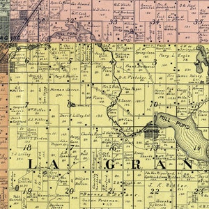 1897 Farm Line Map of Cass County Michigan Cassopolis - Etsy