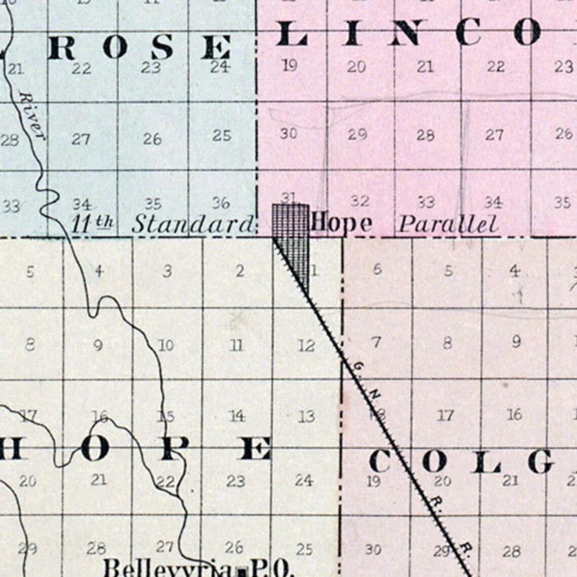 1892 Map of Steele County North Dakota - Etsy