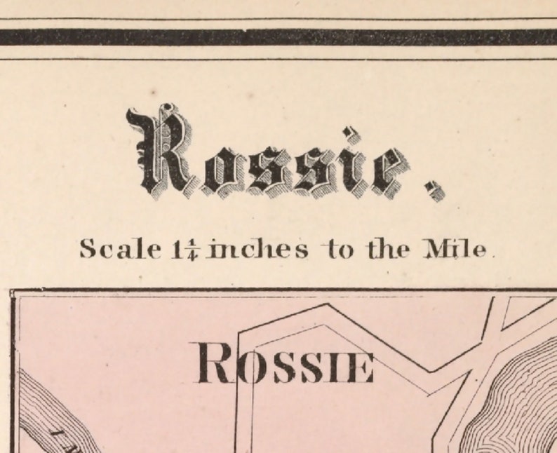 1865 Map of Rossie Township Saint Lawrence County New York - Etsy