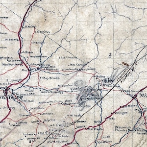 1861 Map of Rockbridge County Virginia - Etsy