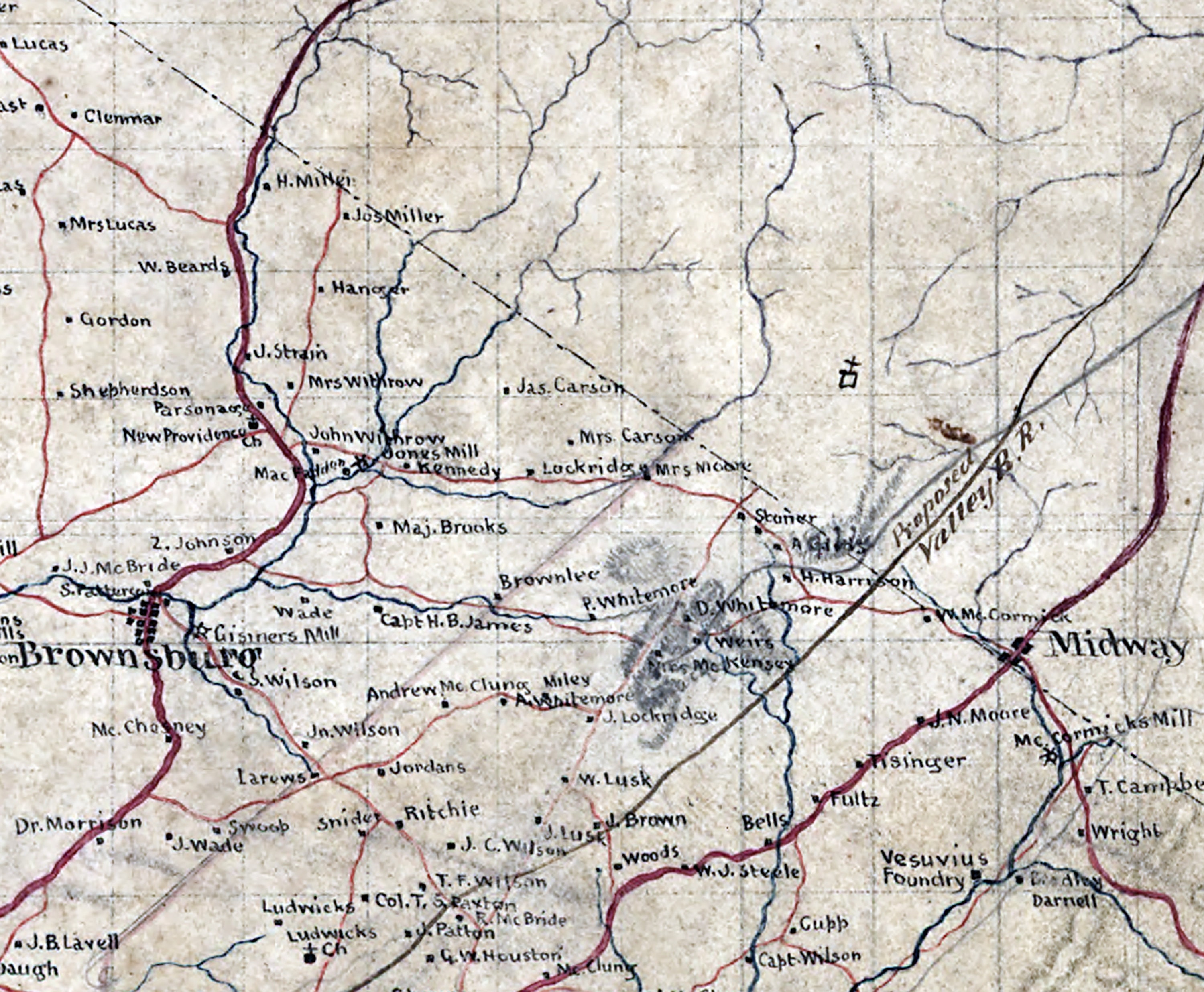 1861 Map of Rockbridge County Virginia - Etsy