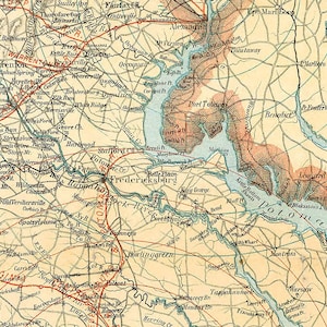 1863 Map of Virginia - Etsy