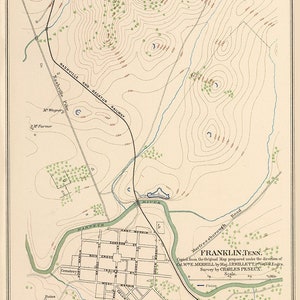 1895 Map of Franklin Tennessee - Etsy